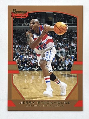 Jerry Stackhouse 2003-04 Topps Bowman Signature Gold /99 #7 Wizards ...