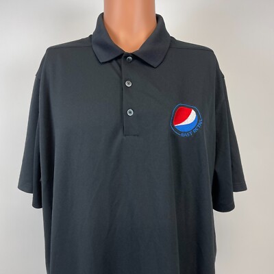 Nike Pepsi Cola East Rental Dri Fit Polo Shirt Mens Size XL Black ...