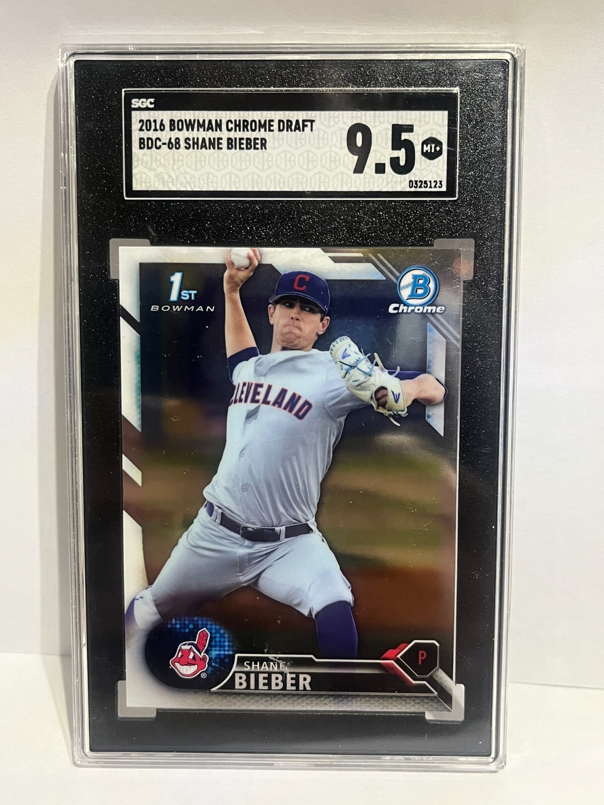 SHANE BIEBER RC 2016 Bowman Chrome Draft SGC 9.5 First Bowman Card ...