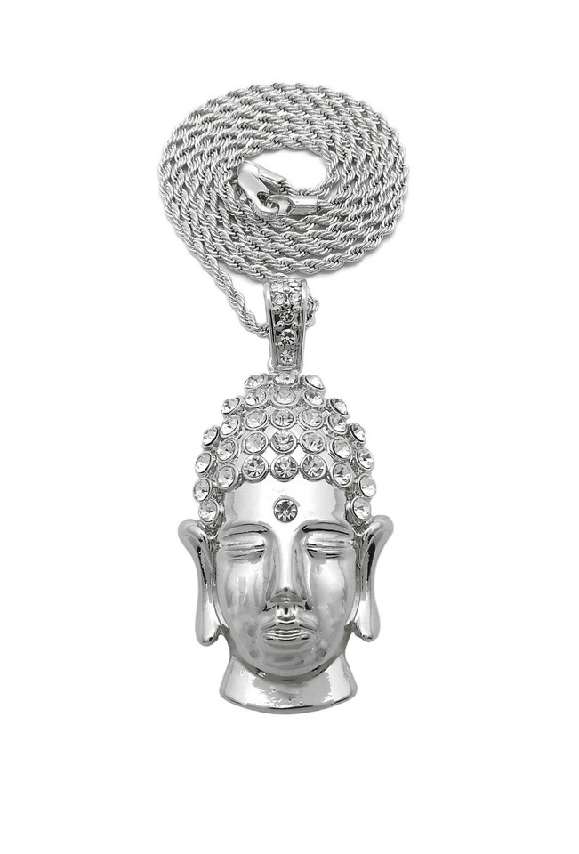 New Buddha Pendant & 24" Box/Cuban/Rope Chain Hip Hop Necklace XSP756 ...