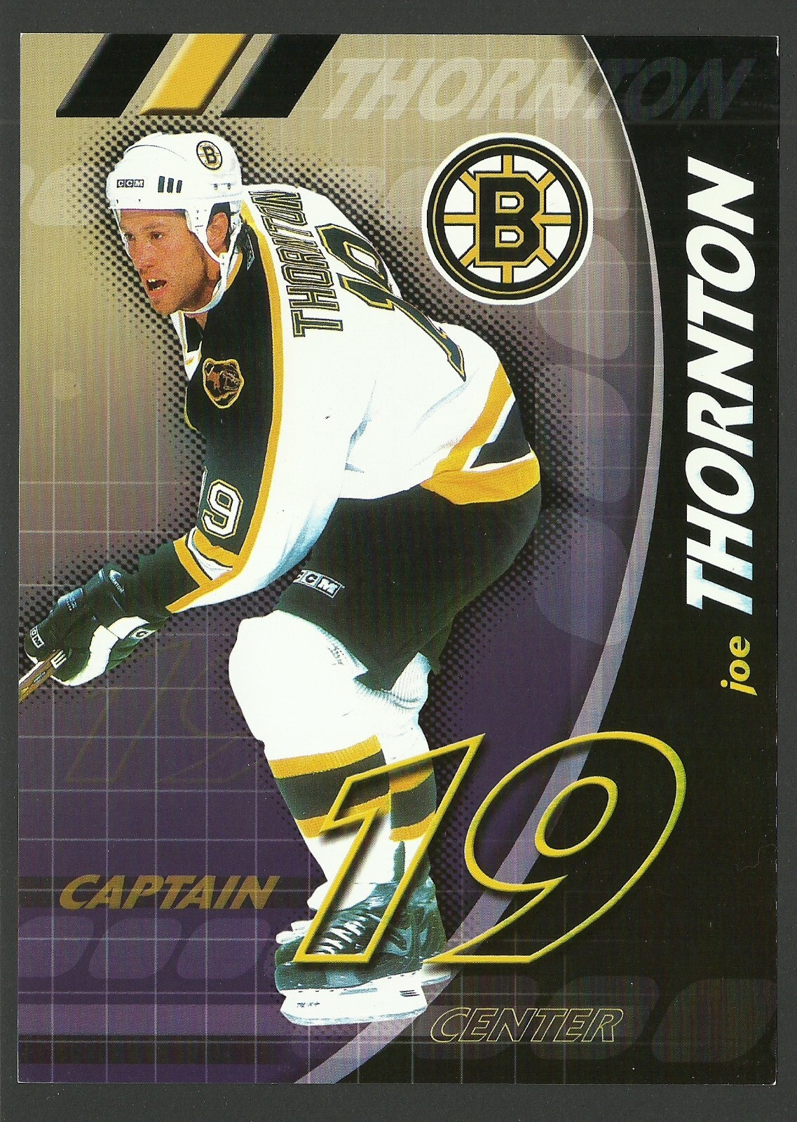 Joe Thornton Boston Bruins Team Issued Hockey Photo Card | eBay