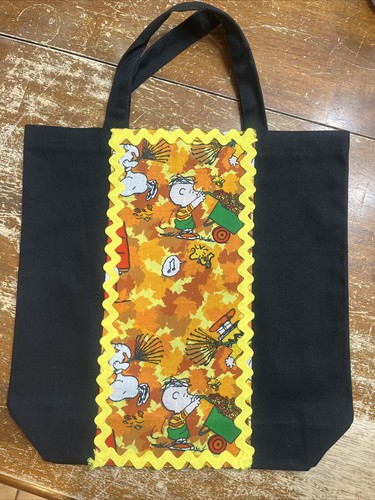 Canvas Reusable Halloween Fall Tote Bag Peanuts Snoopy Linus Woodstock ...