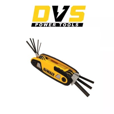 DeWalt DWHT70263M Ergonomic Push Button Locking Folding Metric Hex Key ...