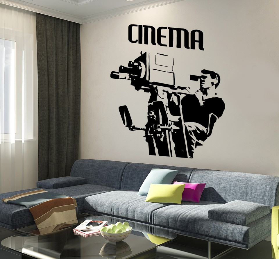 Wall Vinyl Decal Cinema Movie Acter Producer Hollywood Cool Amazing ...