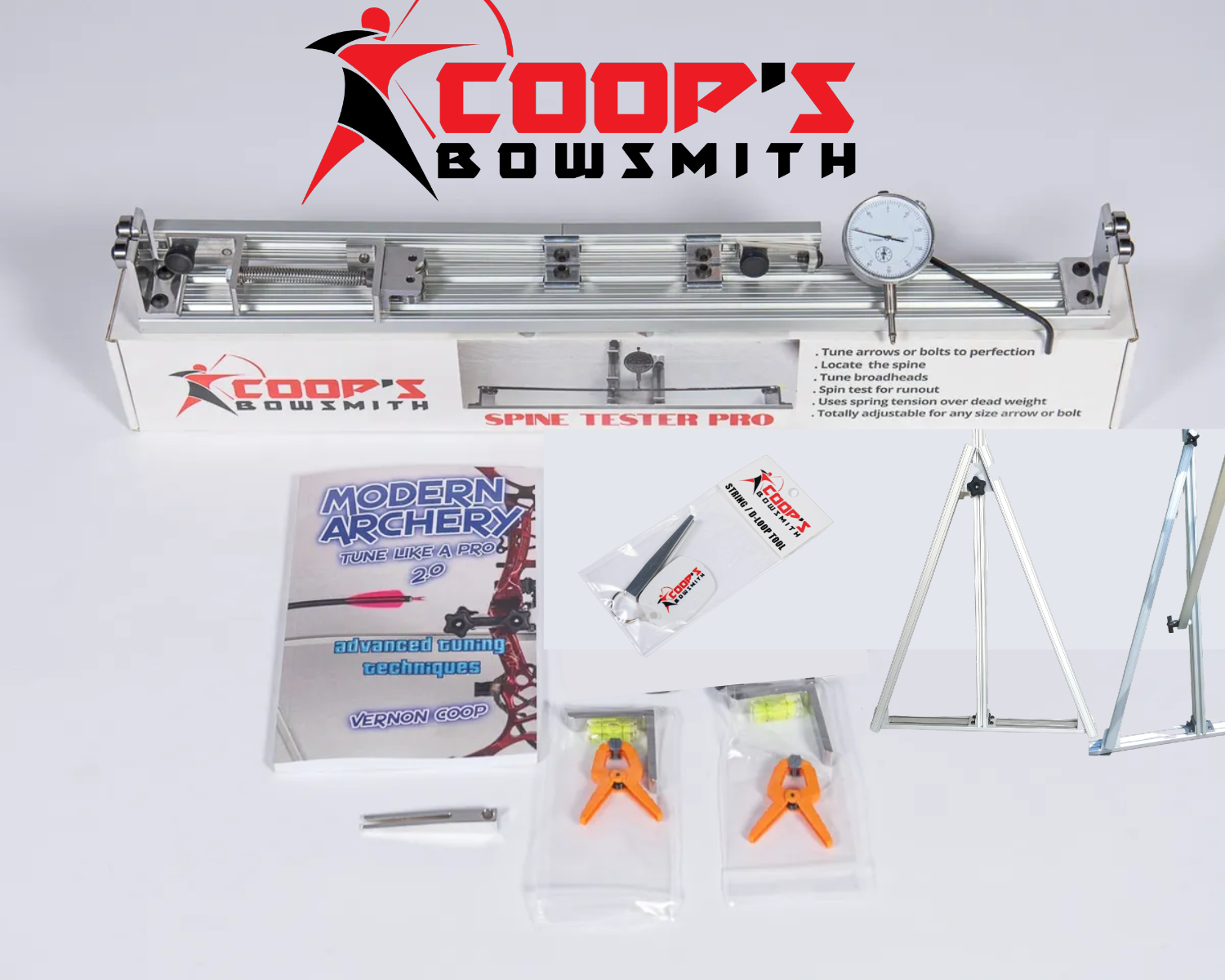 SUPER KIT- bowsmith pro,spine tester,2 level sets,leg braces ,hooter ...