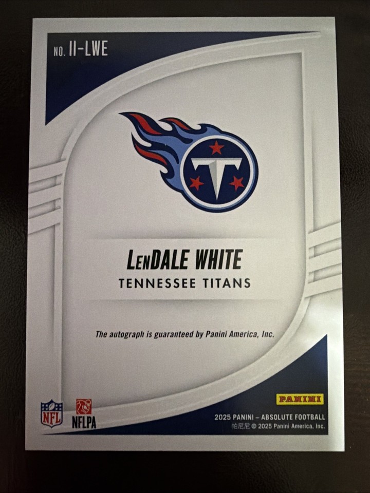 2025 Absolute LenDale White Iconic Ink Green Auto /25 Titans | eBay