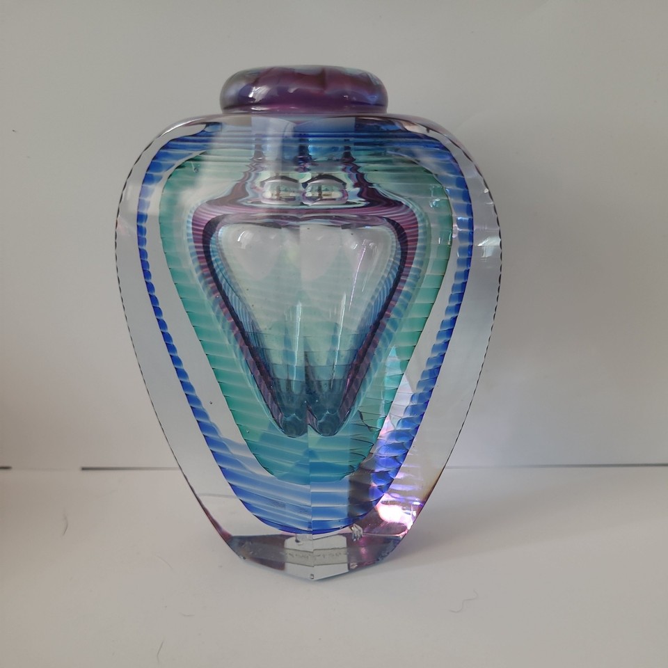 Faceted Kit Karbler & Michael David Glass Perfume Bottle Signed ...