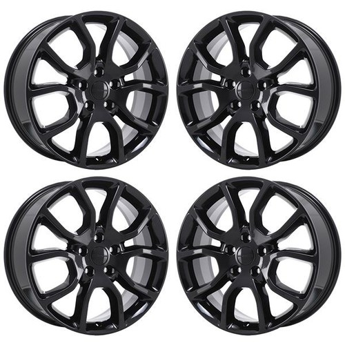 20" DODGE DURANGO GLOSS BLACK WHEELS RIMS FACTORY OEM 2570 2016-2019 ...