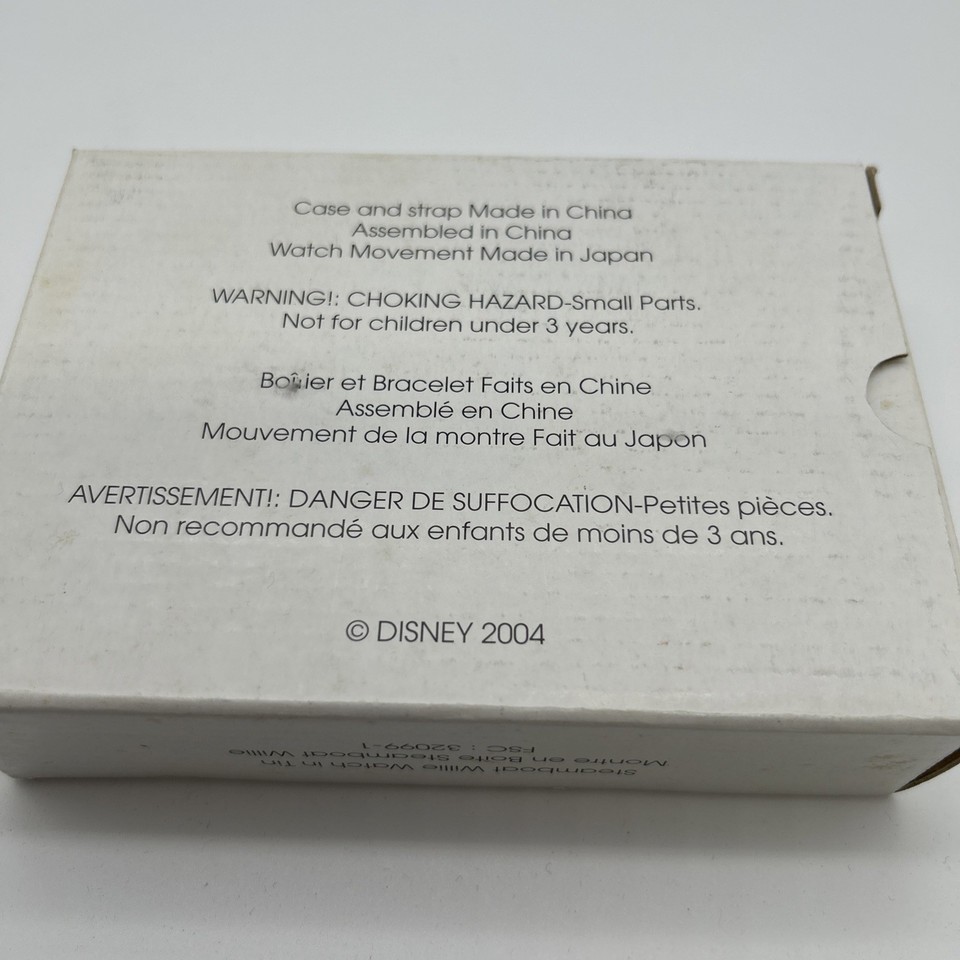 2003 Disney Steamboat Willie 75th Anniv Comm Watch & Tin Box NOT TESTED ...