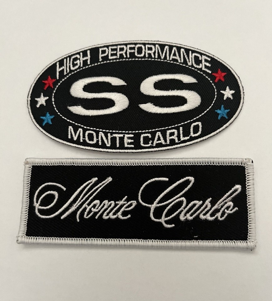 CHEVY SS MONTE CARLO SEW/IRON ON PATCH EMBROIDERED EMBLEM BADGE ...
