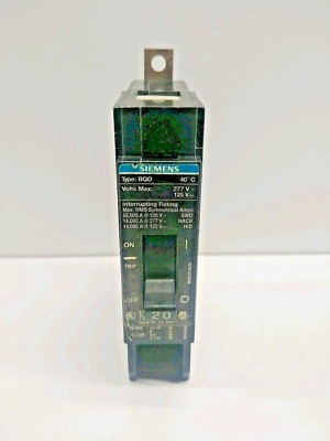 NEW OLD STOCK! SIEMENS 20 AMP 277V CIRCUIT BREAKER BQD120 | eBay