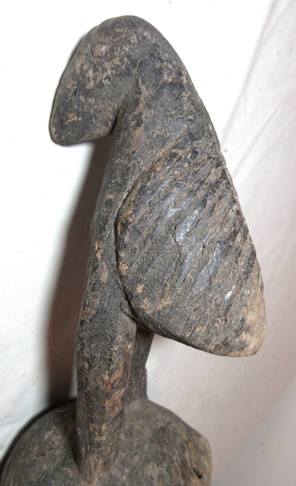antique 19th century hand carved Dogon tribe Mali African figural bird ...