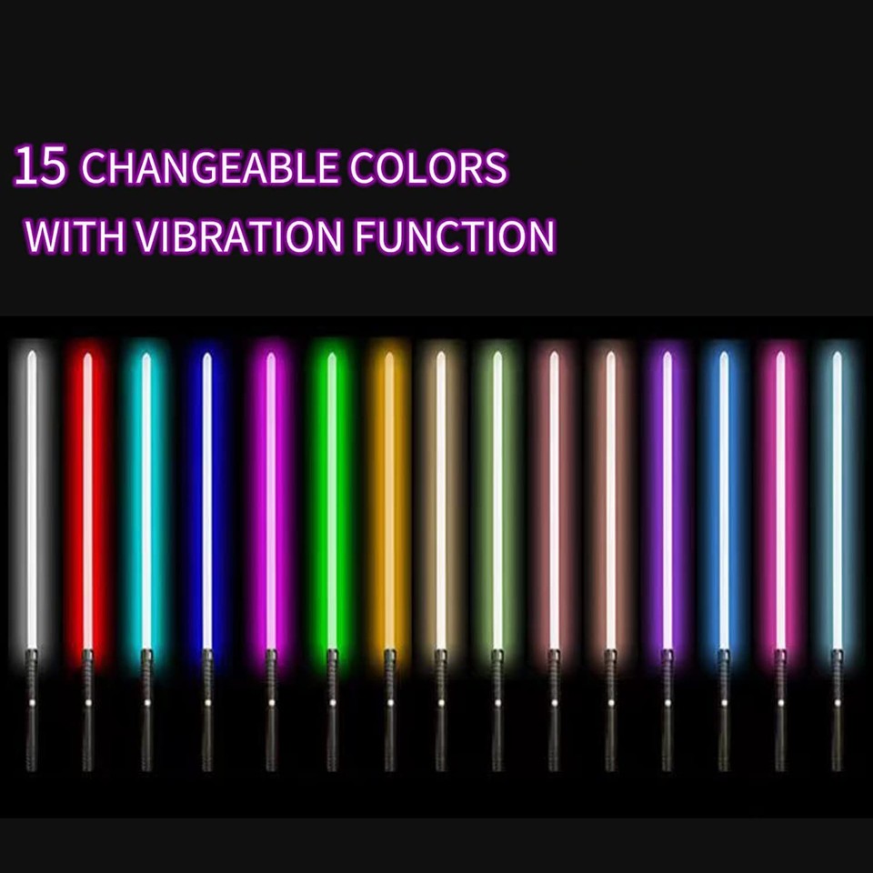 Lightsaber RGB Heavy Dueling Color LED Light Saber Toy 15 Colors Metal ...