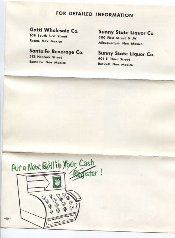 2 1950's Glueks Stite Beer Can Advertising Flier Green Death 8 oz Paul ...