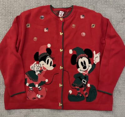NWT Disney Christmas 2024 Mickey & Minnie Mouse Holiday Cardigan ...