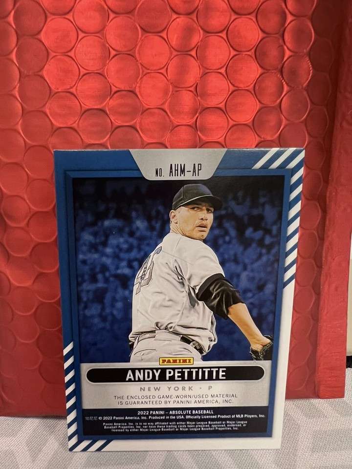 2022 Panini Absolute Baseball Andy Petitte Relic Absolute Heroes 29/199 ...
