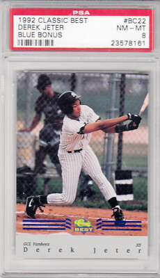1992 Classic Best Derek Jeter Blue Bonus Frameless Yankees Pre Rookie PSA 8 | eBay
