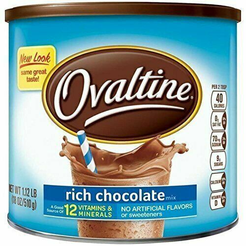 Nestle Ovaltine 1.12 lb Rich Chocolate Powder with Vitamins and ...