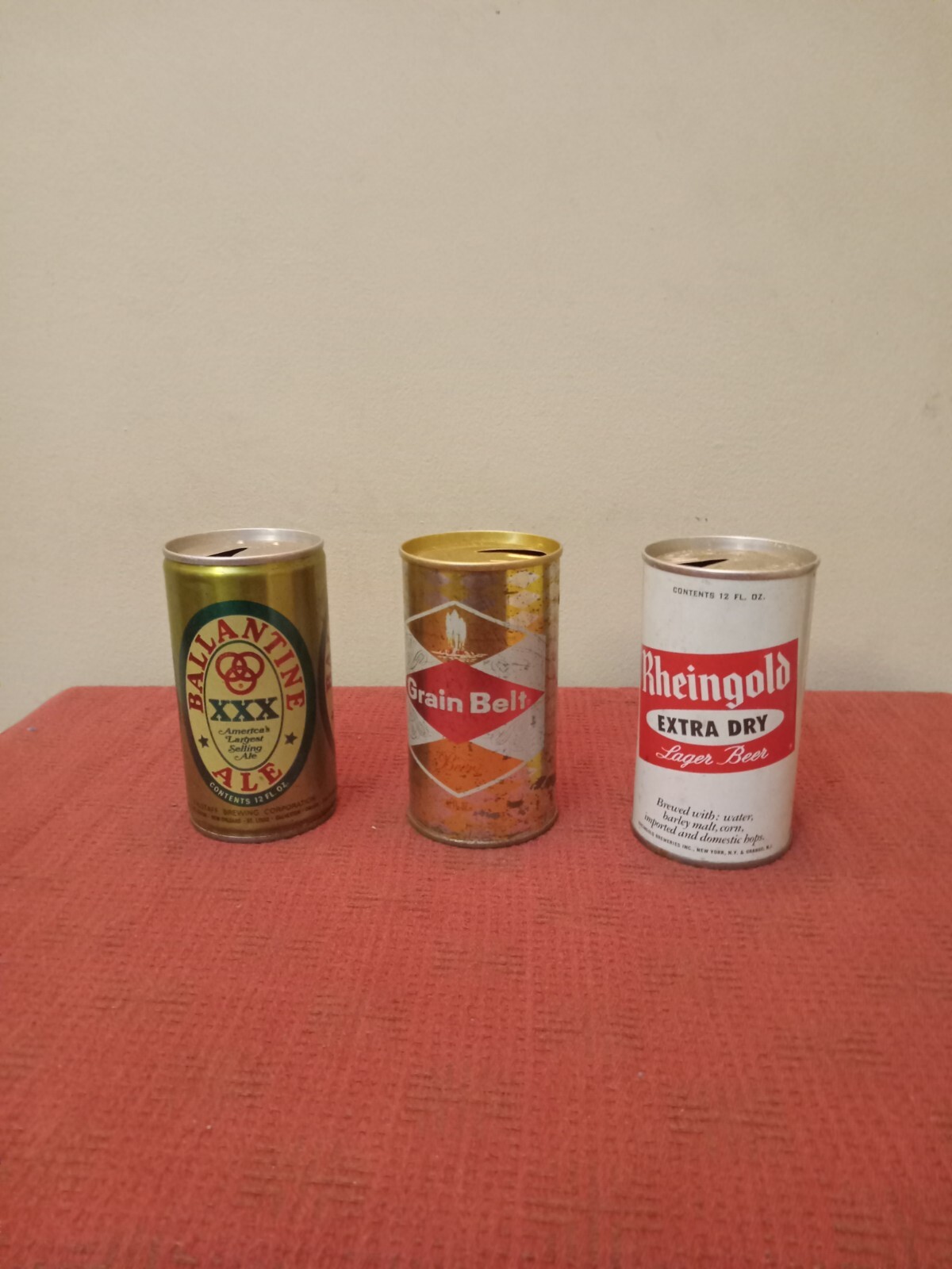 Three Tin Beer Cans A Ballatine Xxx Graibelt Rheingold | eBay