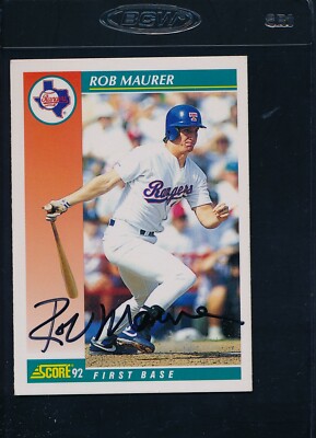 1992 Score #767 Rob Maurer Rangers Signed Auto *42407 | eBay