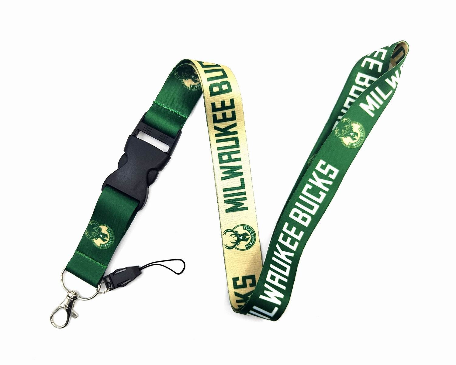 Milwaukee Bucks NBA Lanyard - 22" w/Quick Release & Breakaway Clasp 2 ...