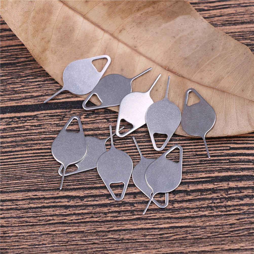 10PCS Sim Card Tray Removal Eject Pin Key Tool Stainless Steel Need ZT ...