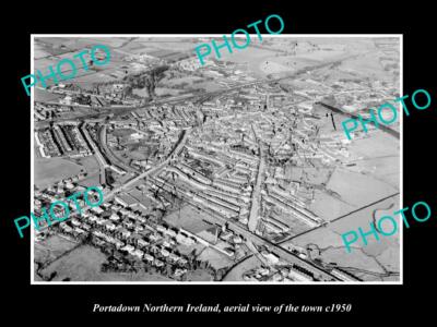 OLD 6 X 4 HISTORIC PHOTO OF PORTADOWN NORTHERN IRELAND AERIAL VIEW OF ...