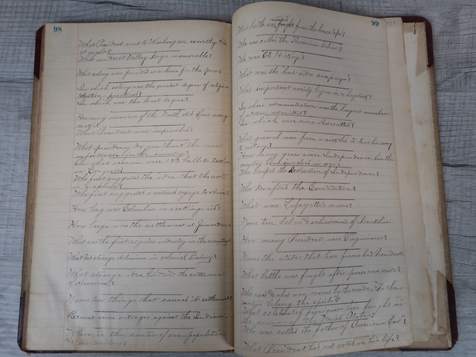 1890's 1900's school teachers notebook journal record book Blackmer ...