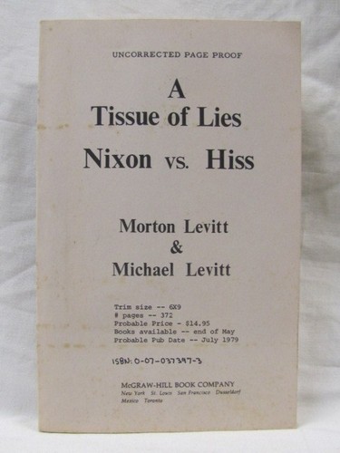 Levitt, Morton & Michael A Tissue of Lies Nixon vs. ... | eBay