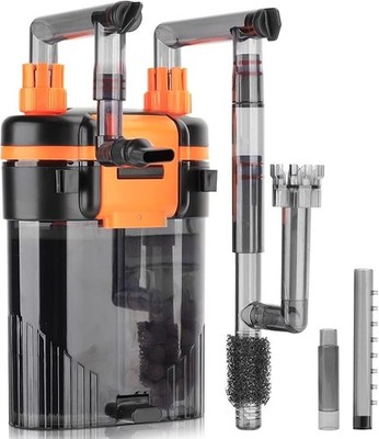 hygger Hang-On-Back Canister Aquarium Filter,No Dry Burning Quiet Fish ...