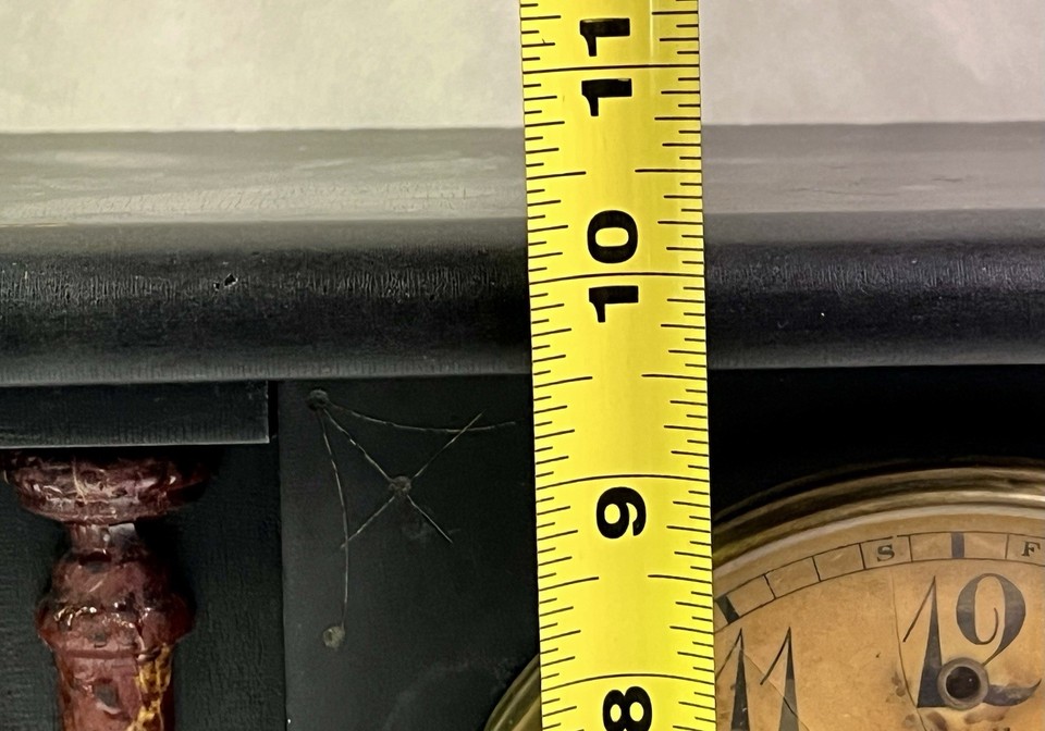 Antique Early 1900's Black Wood Gilbert 4 Pillar Mantle Shelf Clock 8 ...