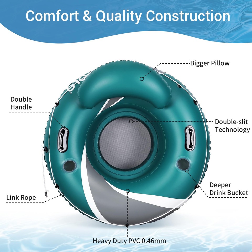 River Tubes for Floating Heavy Duty, Pool Float Adult, 53" Inflatable ...