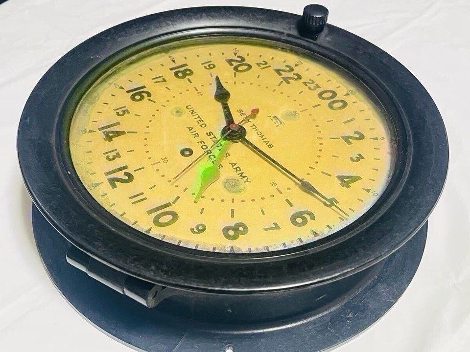 Rare Antique Seth Thomas Air Force Us Military Ship Clock Wall | eBay
