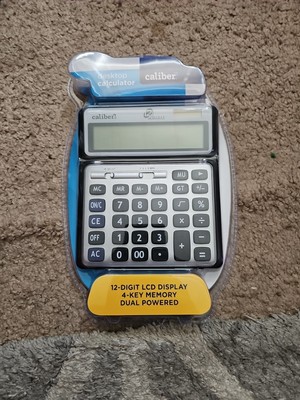 Caliber 12 Digit Desktop Calculator Black - READ New Sealed | eBay