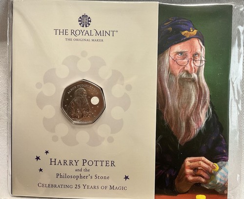 Royal Mint! Harry Potter Coin series - Dumbledore 50p BU Coin #3 of 4 ...