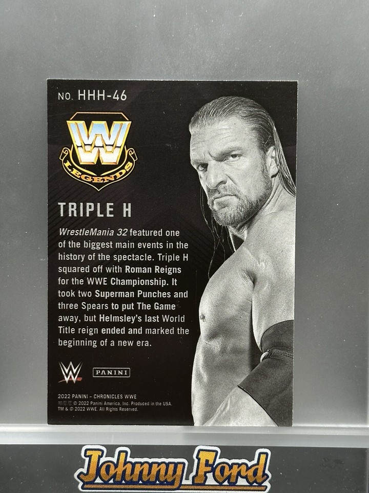 2022 Chronicles WWE Triple H Hunter Hearst Helmsley #HHH-46 It's All ...