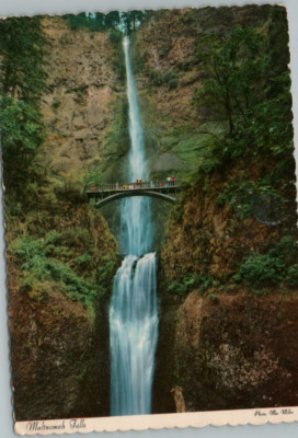 Vintage Postcard Multnomah Falls Oregon Columbia River | eBay
