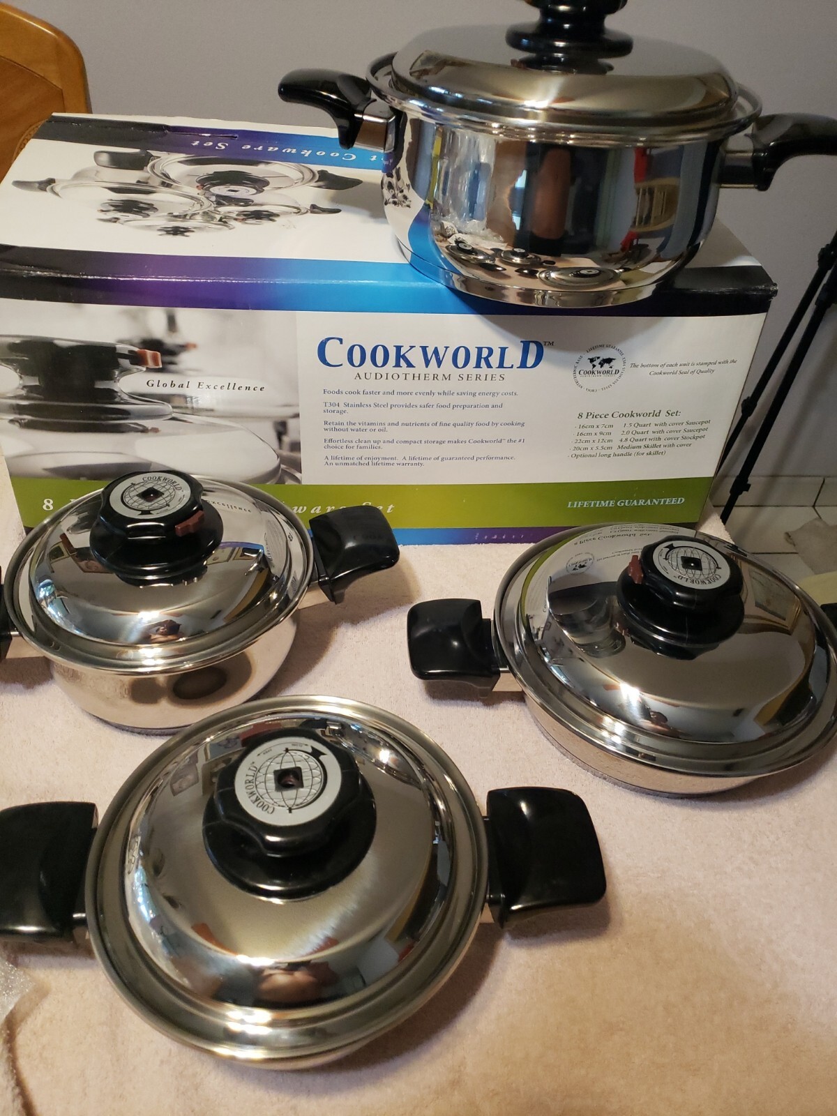 Cook World Audiotherm 8 Pc Set T304 Surgical Stainless Steel . | eBay