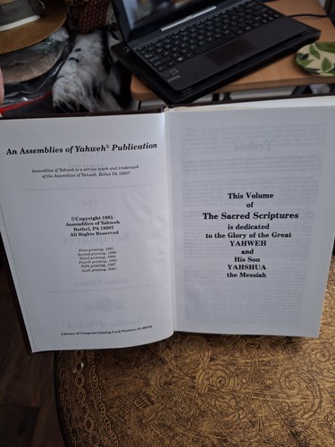 The Sacred Scriptures ~1981 Bethel Ed Assemblies of Yahweh~ Spiritual ...