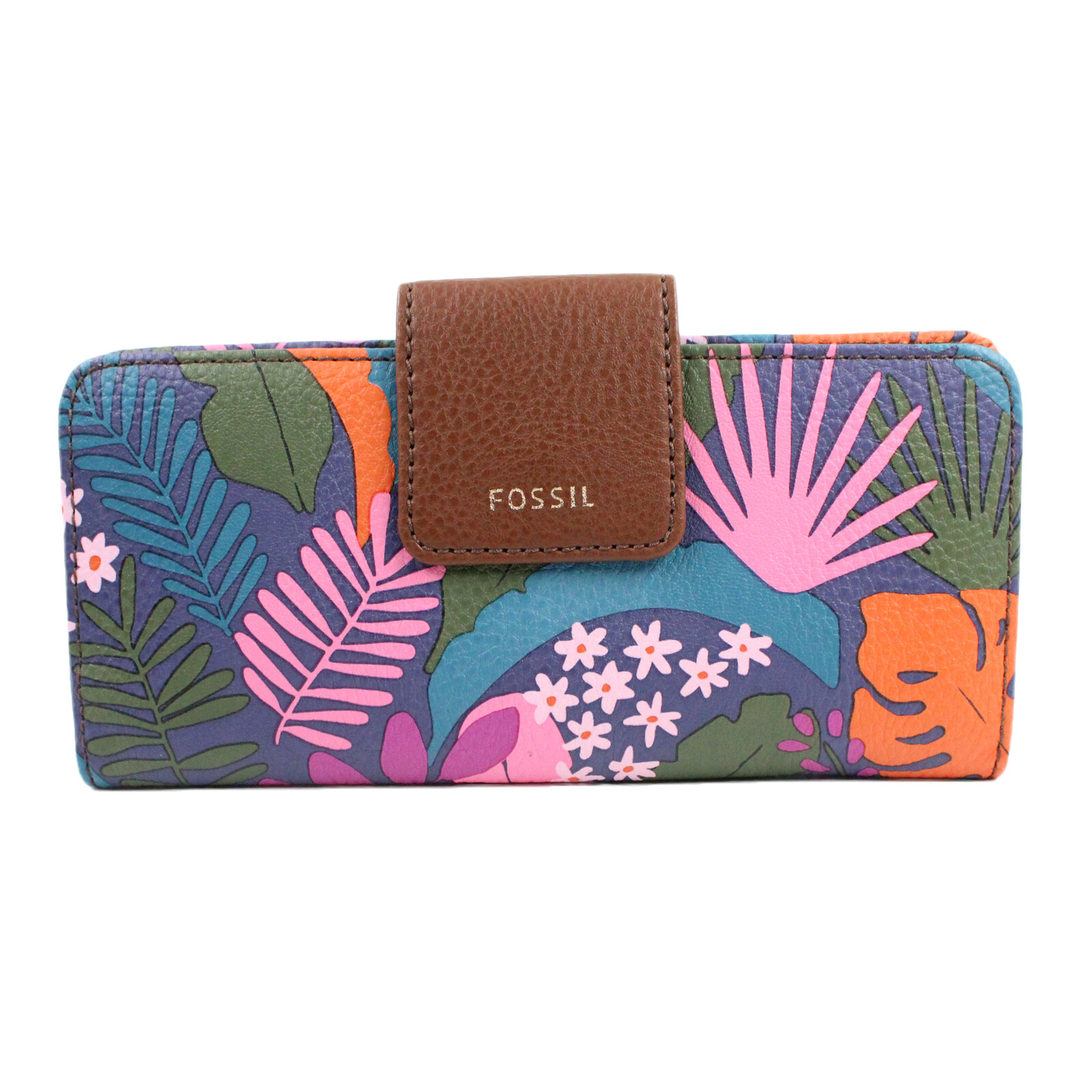 FOSSIL Madison Blue Tropical Slim Clutch Wallet - SWL2434142 | eBay