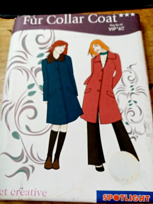 SPOTLIGHT SEWING PATTERN LADIES FUR COLLAR COAT SIZES 8-16 | eBay Australia