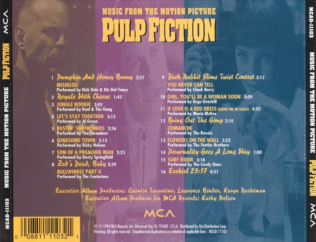 VARIOUS ARTISTS PULP FICTION [MUSIC FROM THE MOTION PICTURE] NEW CD ...