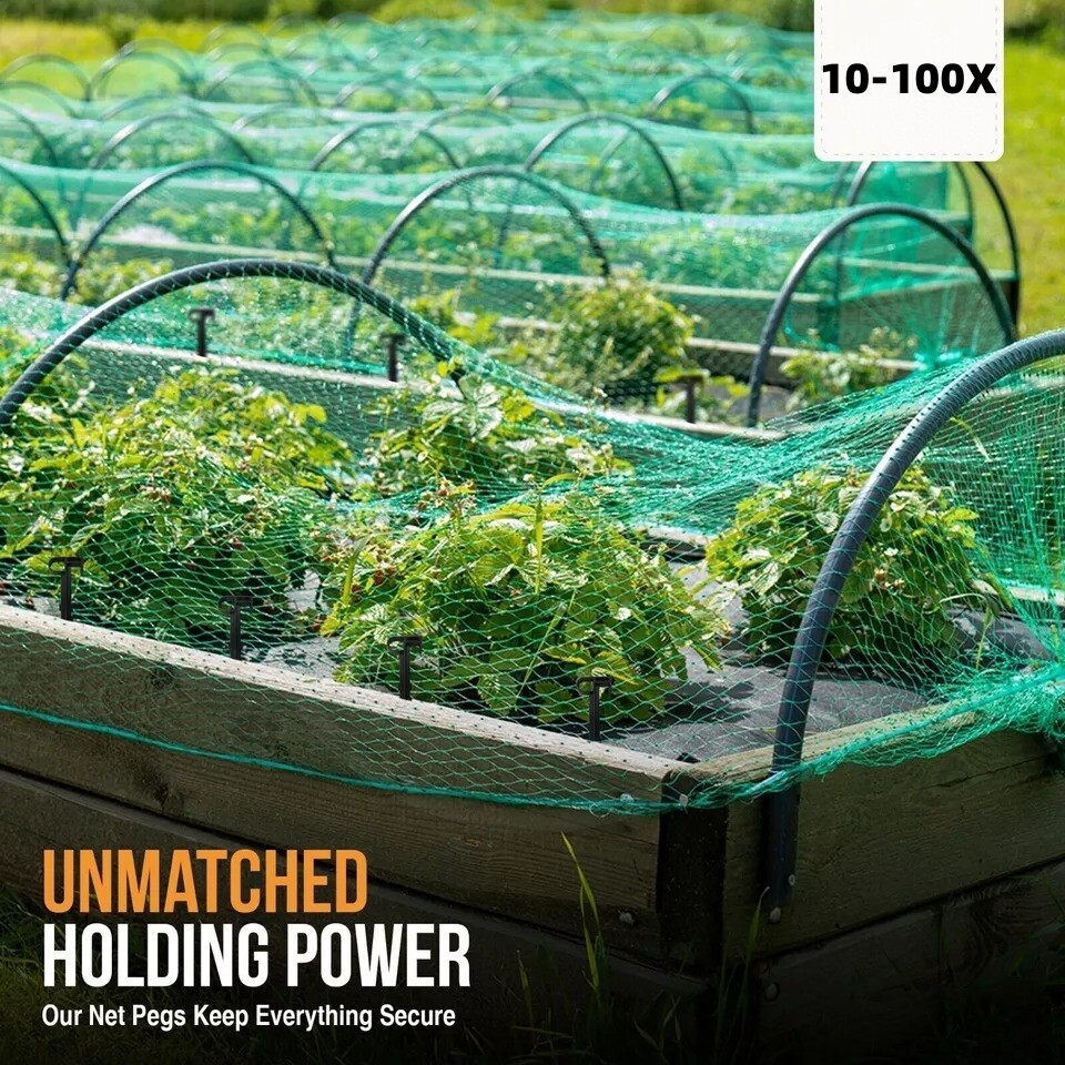 10-100x Plastic Weed Membrane Pins Ground Stakes Garden Pegs Large ...