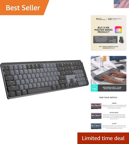 MX Mechanical Wireless Illuminated Keyboard with Clicky Switches ...