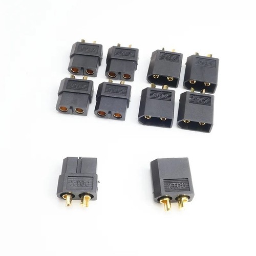 XT60 Male Female Connectors Black Set of 5, 80A, 3.5mm, RC Battery ...