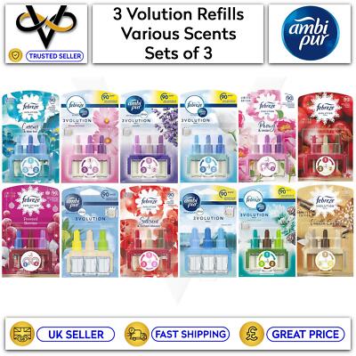Set of 3 Mixed Febreze Ambi Pur 3Volution Plug In Refills Air Freshener ...