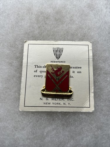 US Army 743rd AAA Anti Aircraft Artillery Battalion DUI Pinback On Card ...