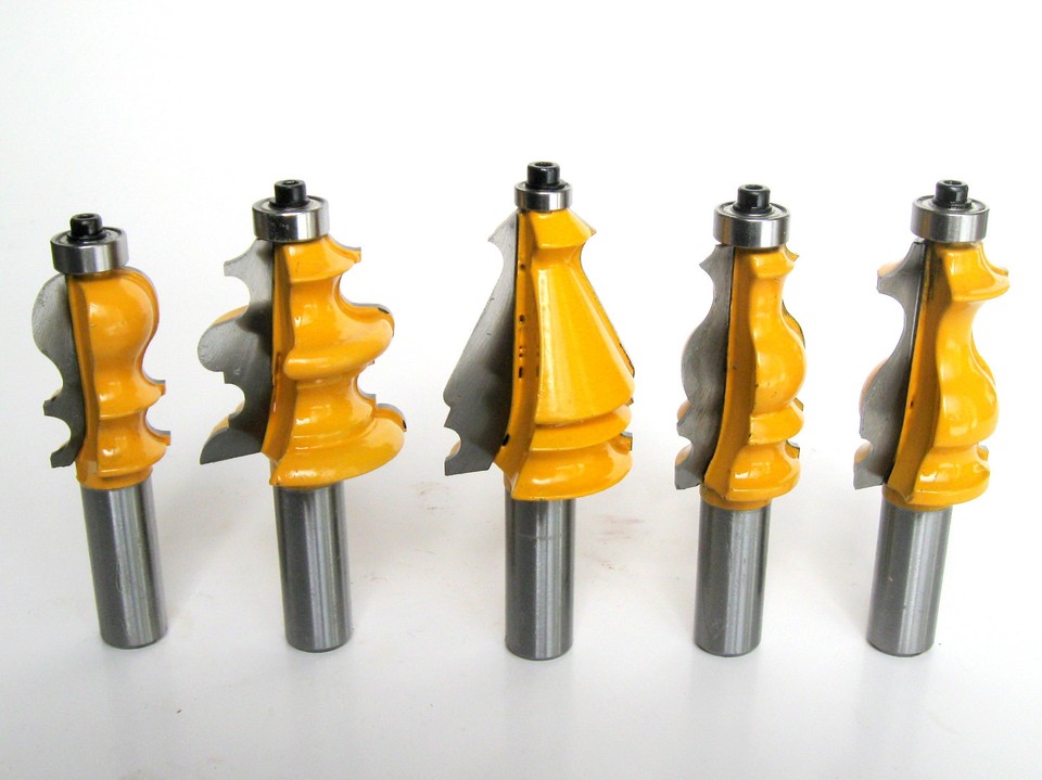 5 pc 1/2" Shank Architectural Specialty Molding 2 Router Bit set S | eBay