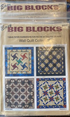 Big Blocks Snail Trail -Pinwheel Quilt Collection 4 Paper Foundation 2 ...