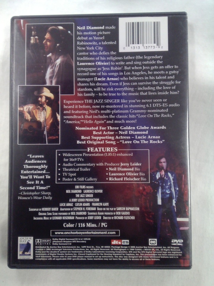 The Jazz Singer - 25th Anniversary Edition [DVD] | eBay